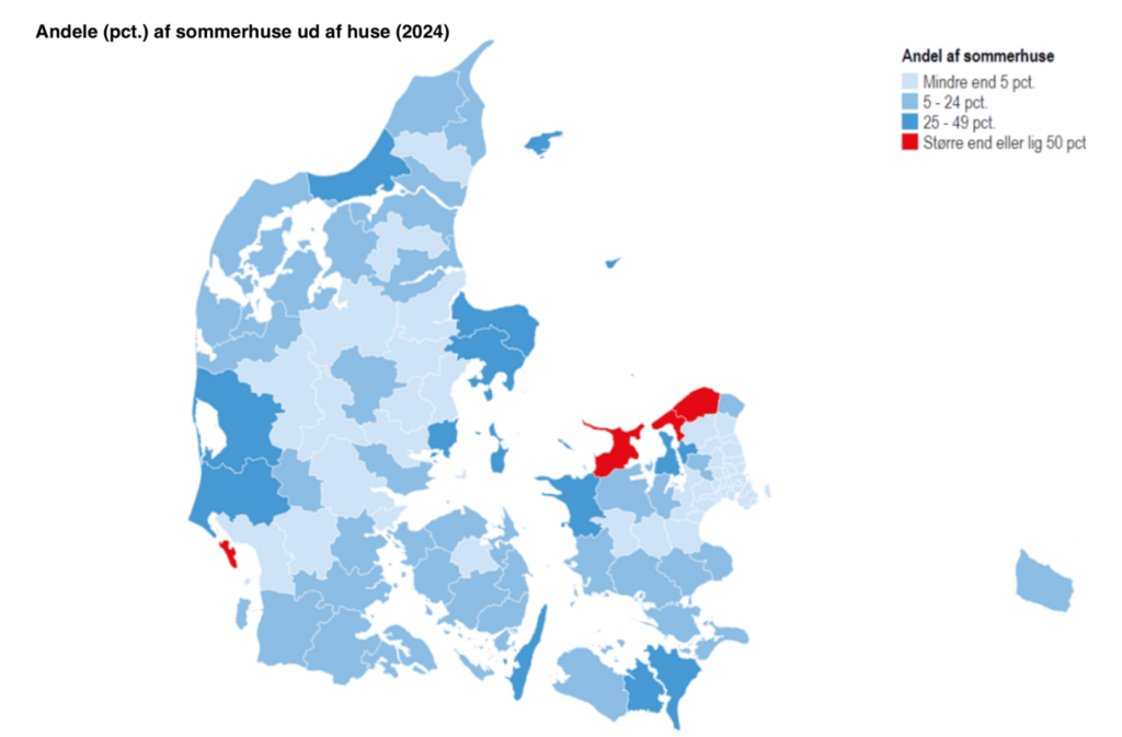 Hvor mange sommerhuse er der i Danmark? (Statistik & fakta 2024)